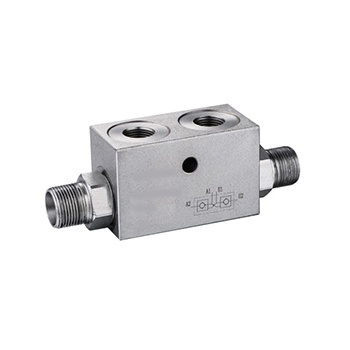 Dual pilot operated check valves for agricultural machines